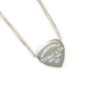 Tiffany & Co. | Bags | Tiffany Co Heart Double Chain To Sterling Silver ...